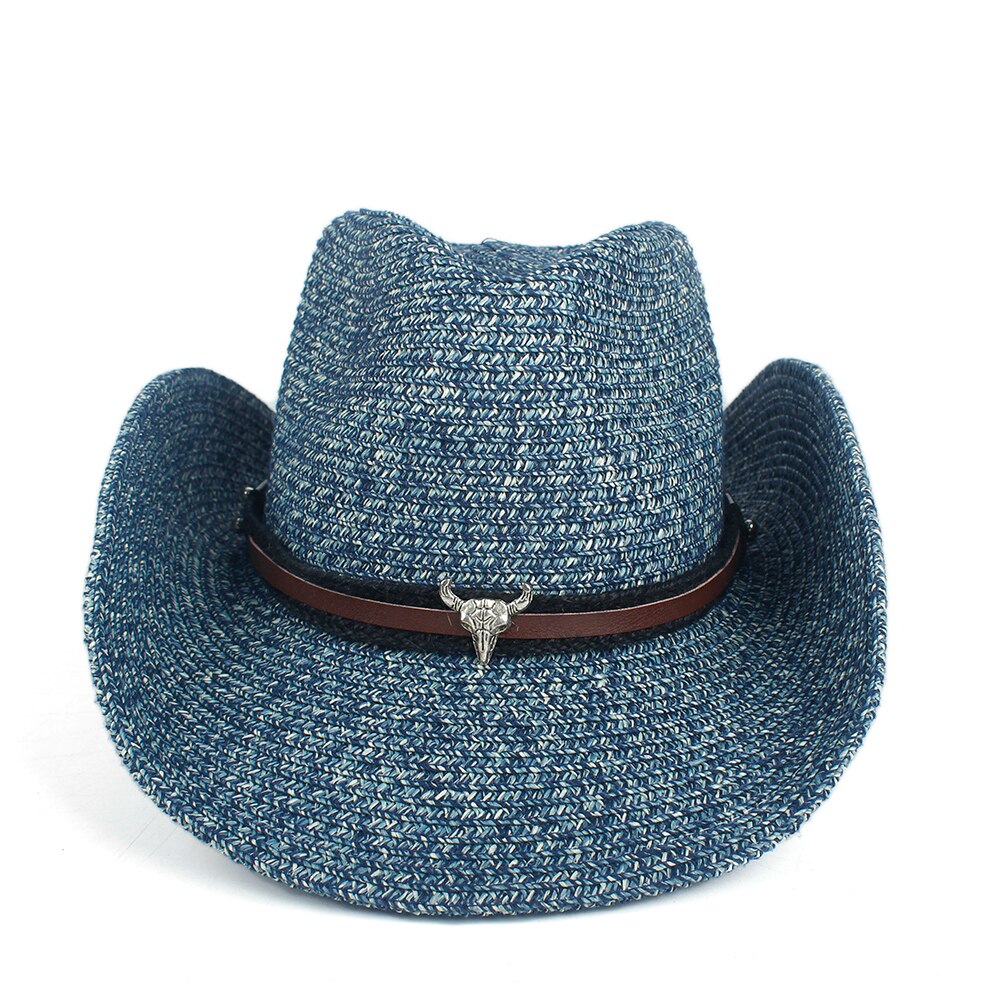Holle Western Cowboy Hoed Vrouwen Mannen Zomer Str... – Grandado