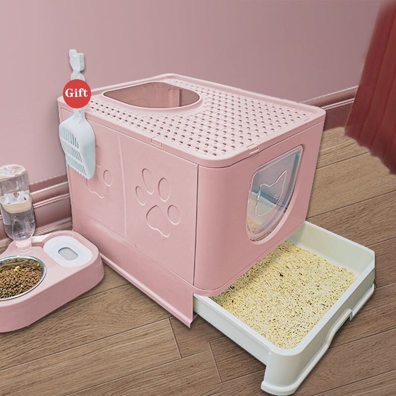 Closed Sandbox Cat Pet Folding Potty Cat Toilet Sp... – Grandado