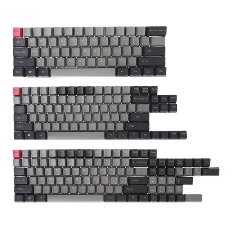 Black Gray Mixed Dolch Thick PBT 104/87/61 Keycaps... – Grandado