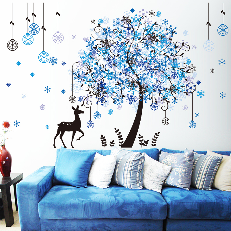[shijuekongjian] Wolf Forest Tree Wall Stickers DI... – Grandado