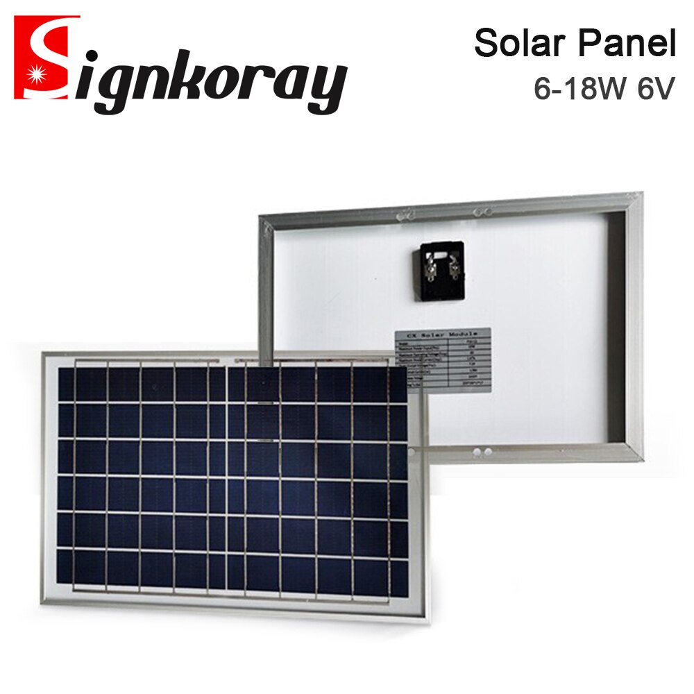 SignkoRay 6W-18W 6V Solar Panel Charge Photovoltai... – Grandado