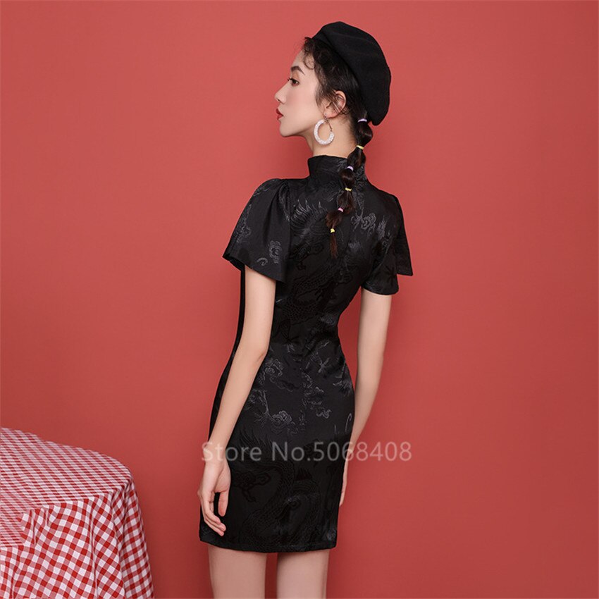 Cheongsam Vintage Chinese Dress Dragon Women Girs ... – Grandado