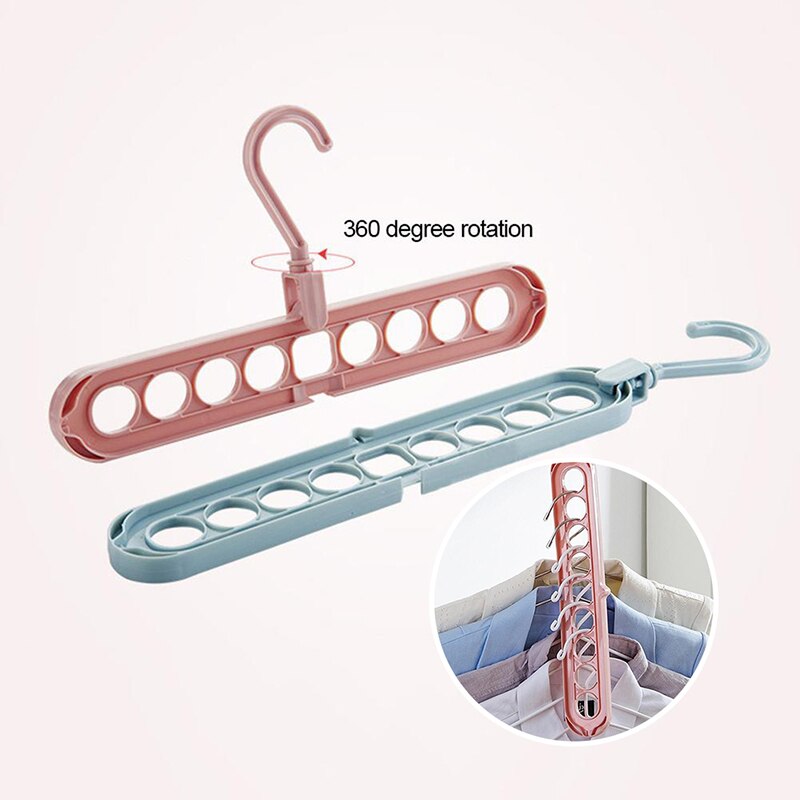1pcs Rotating Nine-hole Magic Clothes Coat Hanger ... – Grandado