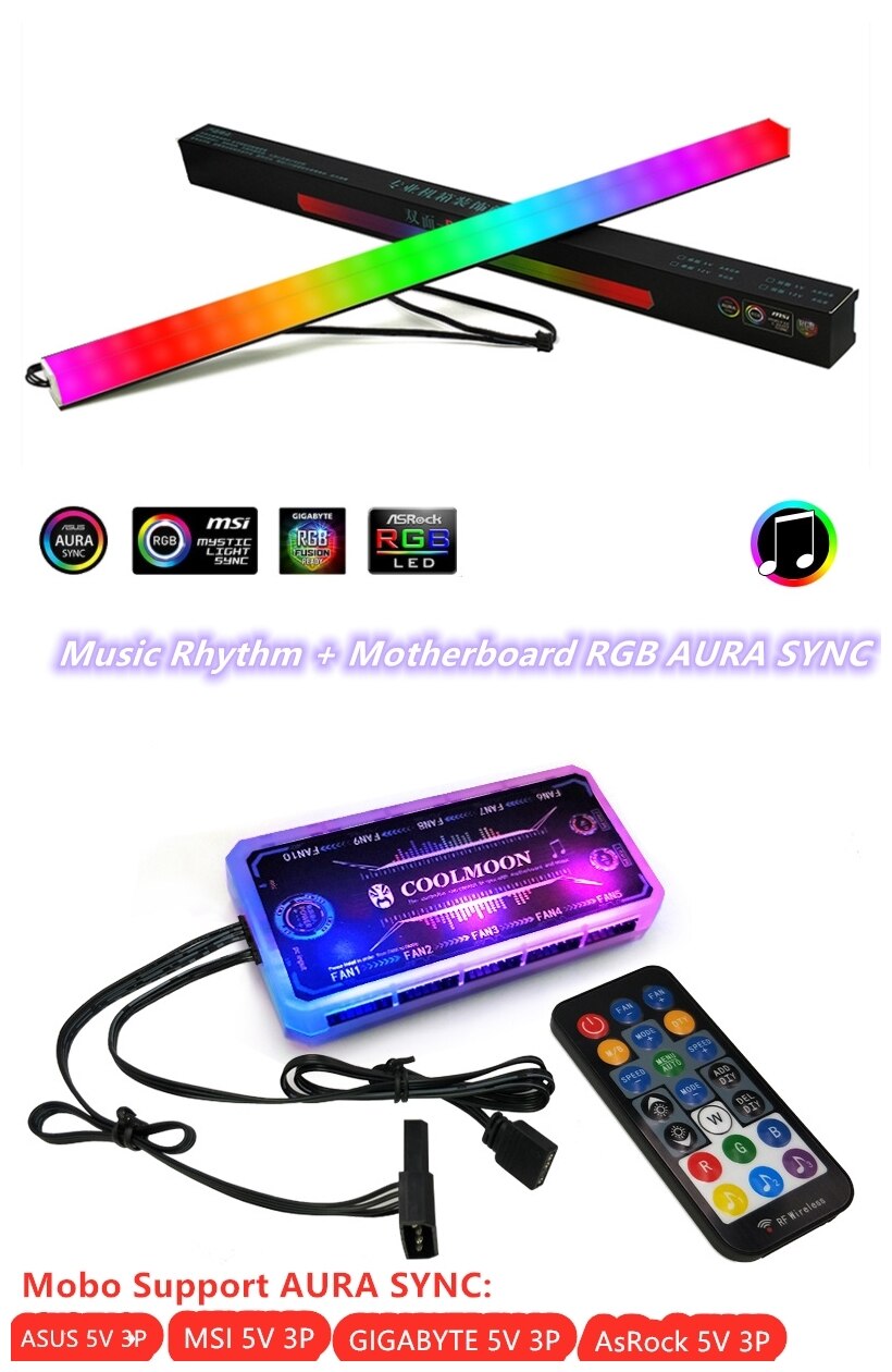 Aluminum alloy RGB PC Case LED Strip 5V A-RGB doub... – Grandado