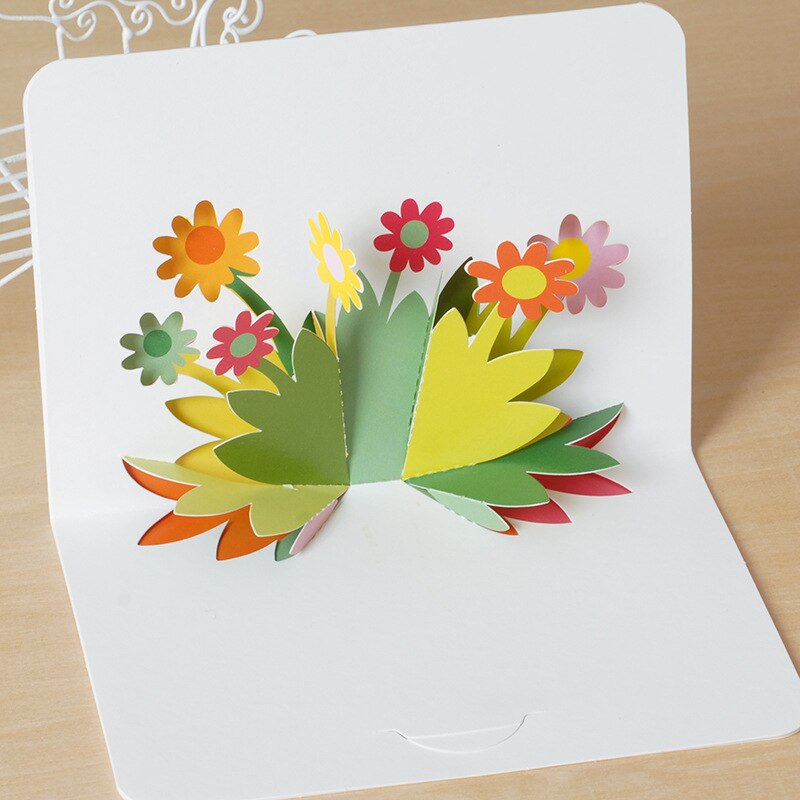 5pcs/pack Cartoon Blessing greeting Card 3D Foldin... – Grandado