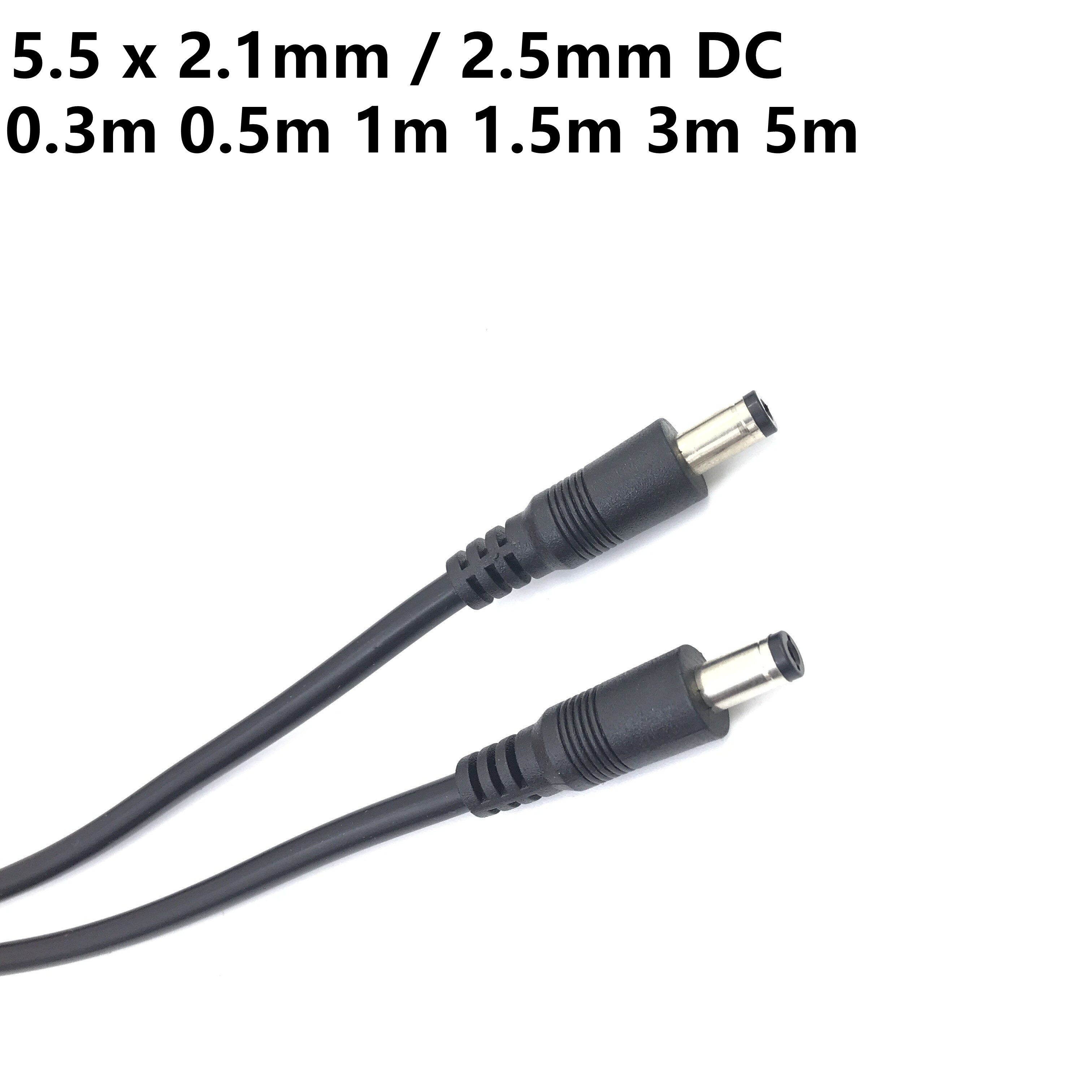 12V DC Power 5.5 x 2.1mm / 2.5mm Male to 5.5 2.1/2... – Vicedeal