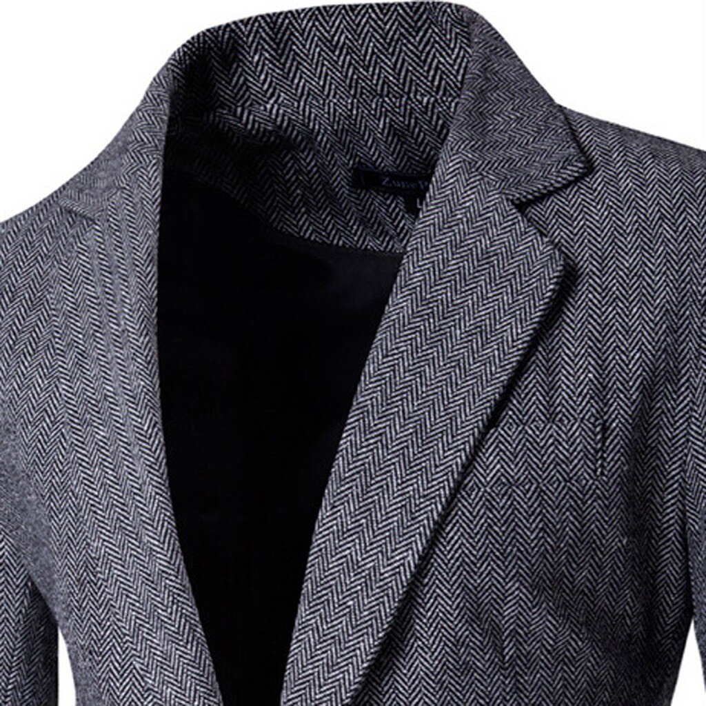 Brand Nice Men Casual Blazer Jacket Autumn Long Sl... – Grandado