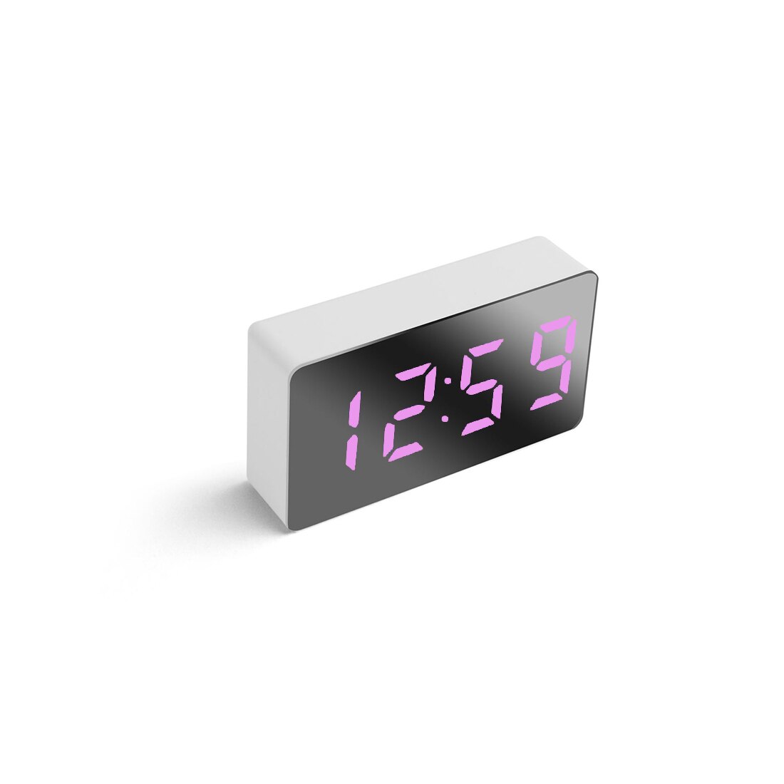 Reloj de mesa reloj con espejo y luz LED despertad... – Grandado