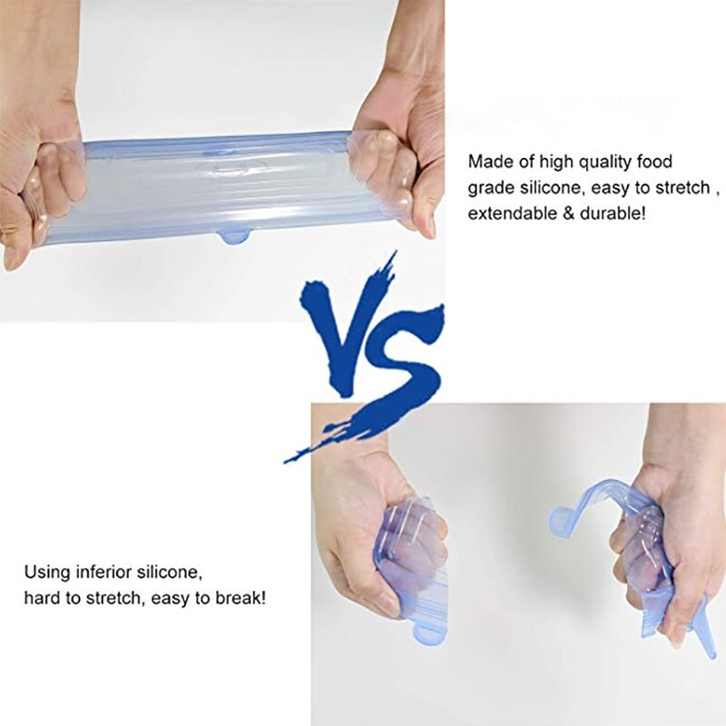 Square Silicone Stretch Lid, Reusable Rectangular ... – Vicedeal