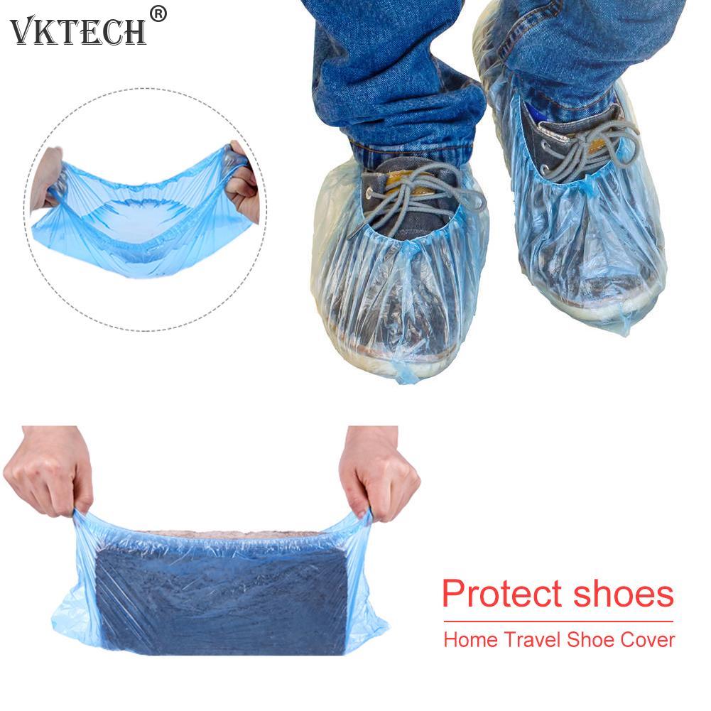 100pcs/Pack Plastic Disposable Shoe Covers Waterpr... – Grandado