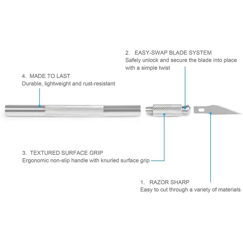 Art Carving Knife 6 Pcs Exacto Knife Upgrade Preci... – Vicedeal