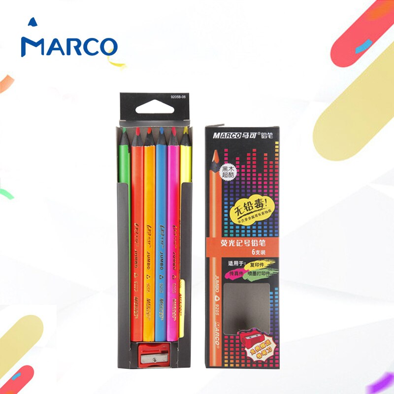 MARCO 9205B 6 colors fluorescent color lead pencil... – Vicedeal