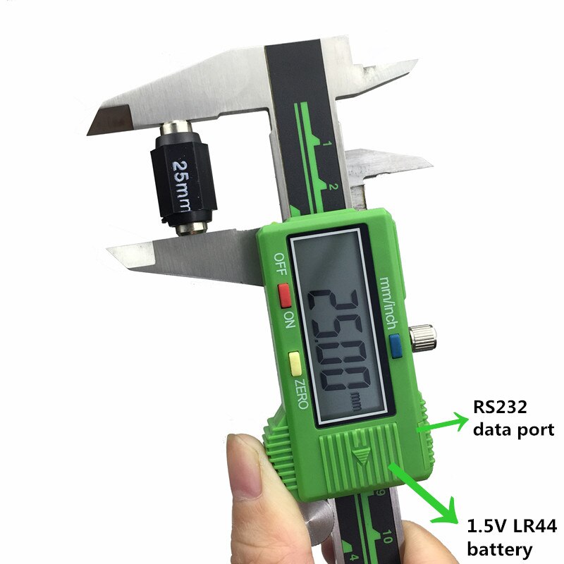 Green color digital caliper 0-150mm 6inch electron... – Vicedeal