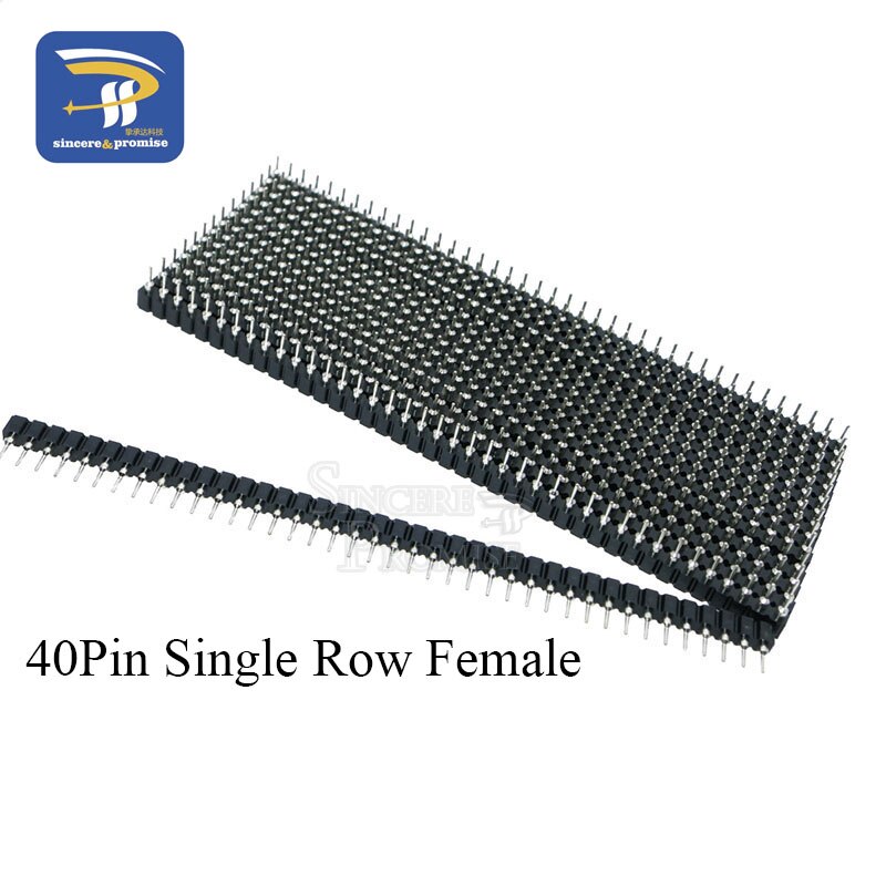 40P Female header 1x40 Pin 2.54mm Round Female Hea... – Grandado
