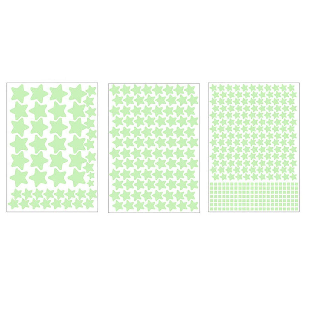 3D Luminous Circles Wall Stickers Stars Glow In Th... – Grandado