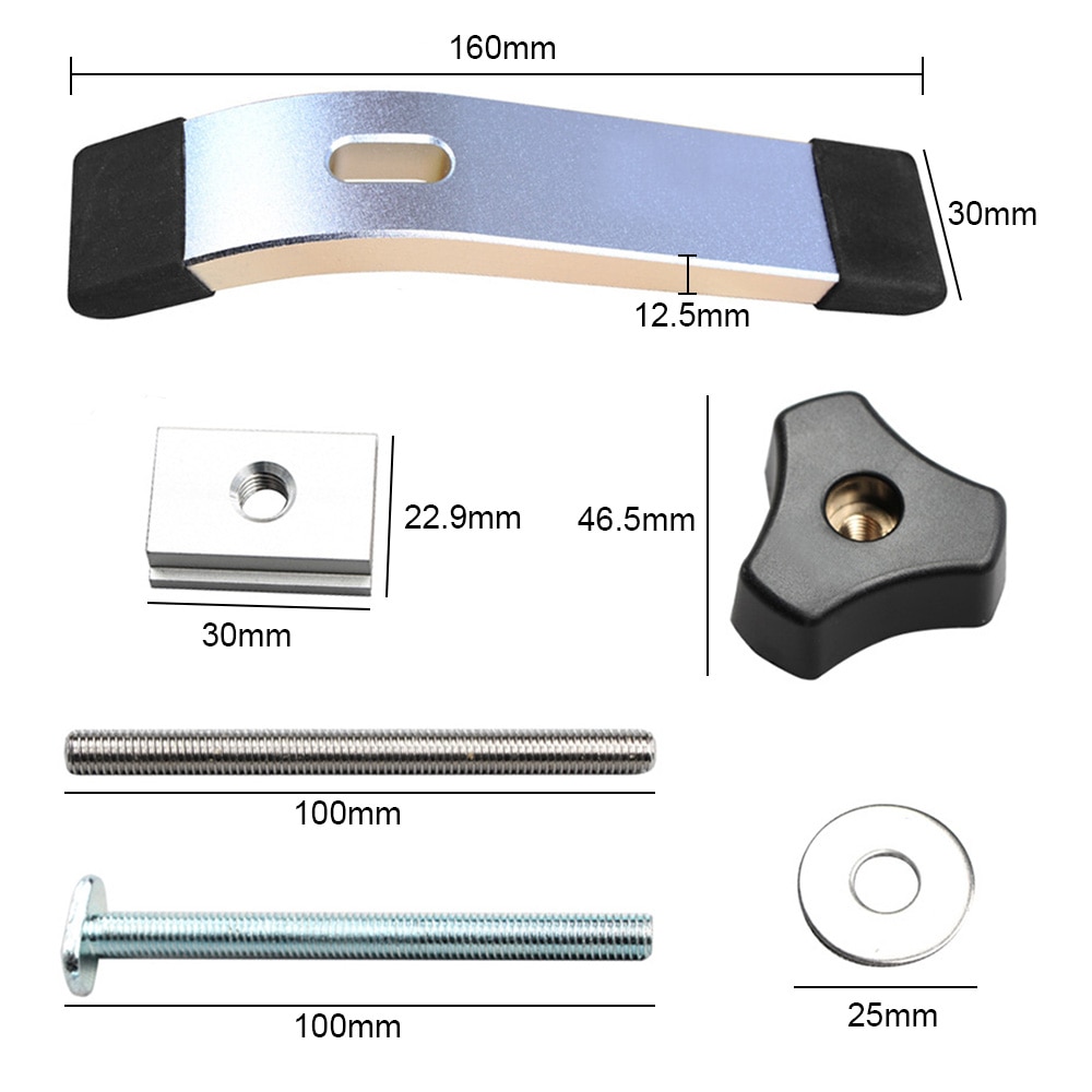 Metal Quick Acting Hold Down Clamp Set T-Slot T-Tr... – Grandado