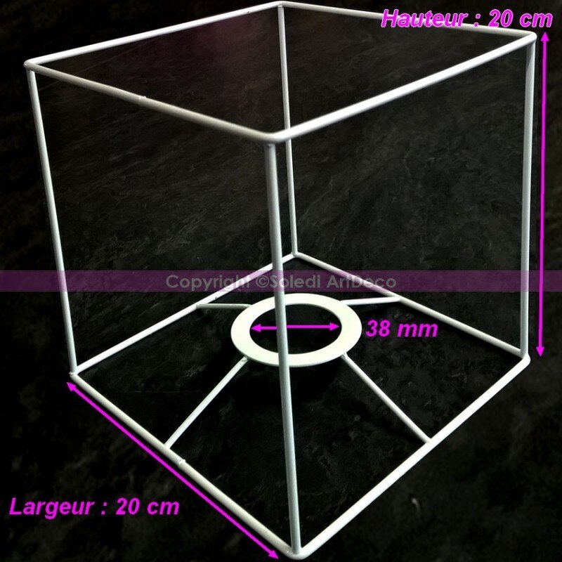 Square frame White for lampshade, height and width... – Grandado