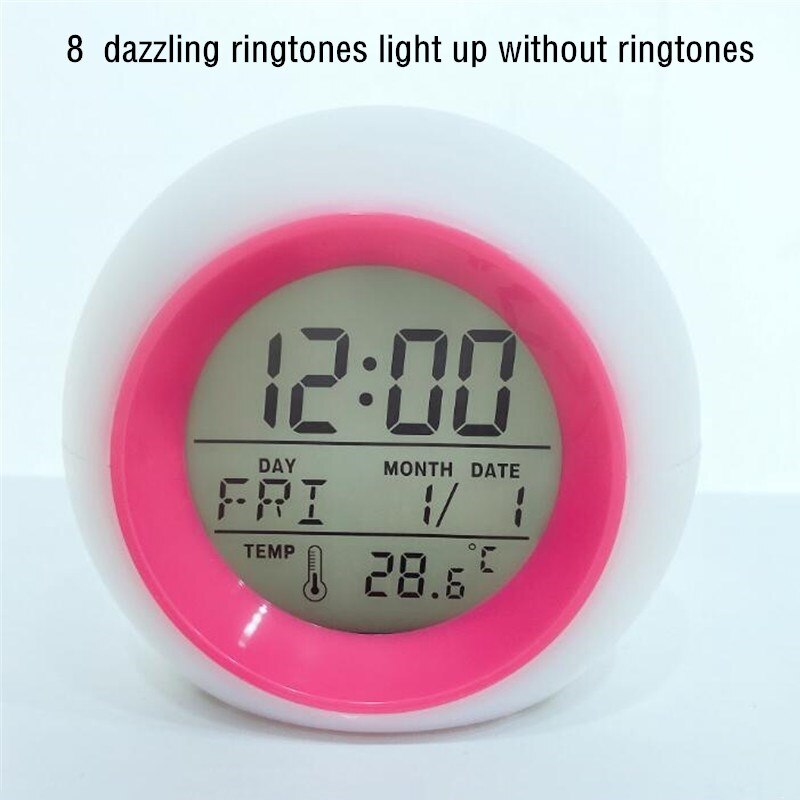 Color Changing Digital Alarm Clock Music Luminous ... – Grandado