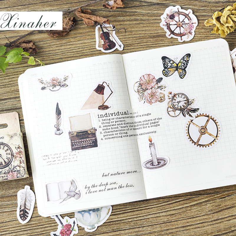 46 pçs/lote gothic vintage mini papel autocolante ... – Grandado