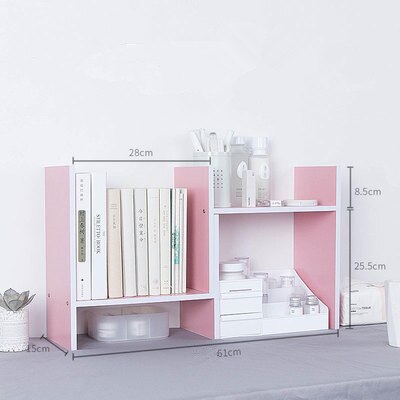 Wooden Desktop Bookshelf Desk Organizer Abjustable... – Vicedeal