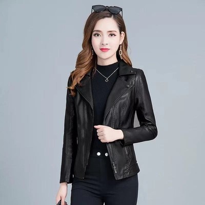 Spring Leather Jacket Women Short Slim Clothing La... – Grandado