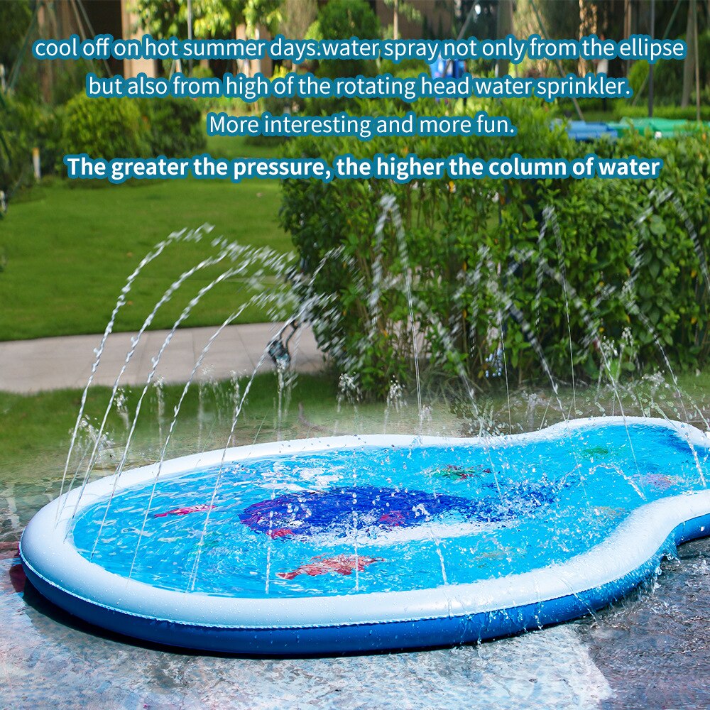 163*180CM Water Spray Mat Outdoor Inflatable Pool ... – Grandado