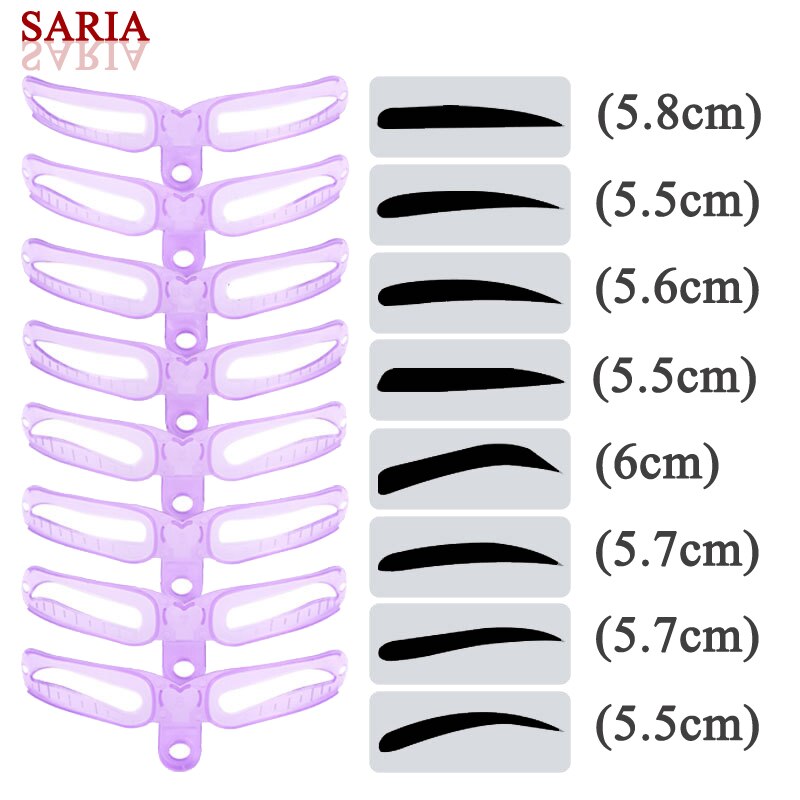 8PCS Eyebrow Shaper Makeup Template Eyebrow Groomi... – Grandado