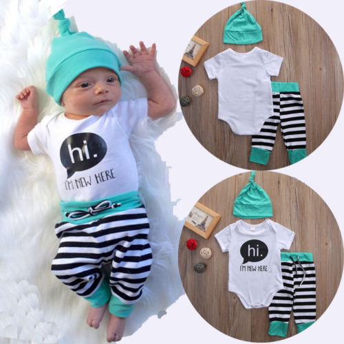 Newborn Kids Baby Girl Boy Clothes Set Short Sleev... – Grandado