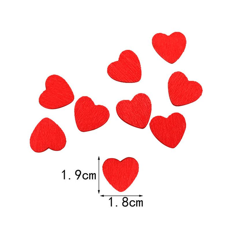 100pcs Wooden Red Heart Stickers Self Adhesive DIY... – Grandado