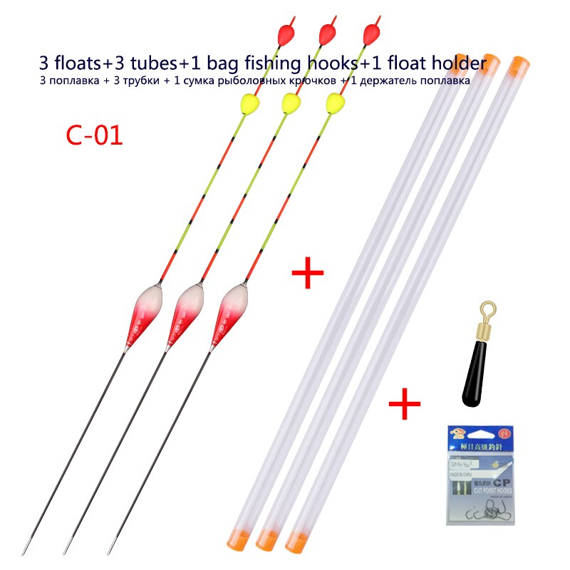 3pcs/Lot Composite Nano Fishing Floats+3 Buoy Tube... – Grandado