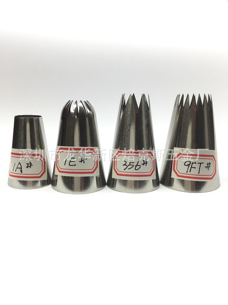 Stainless steel 6-tooth rose decorating nozzle Che... – Grandado