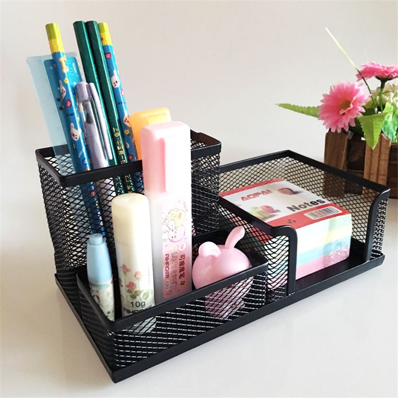 Mesh Desk Organizer Office Supplies Caddy Combinat... – Grandado