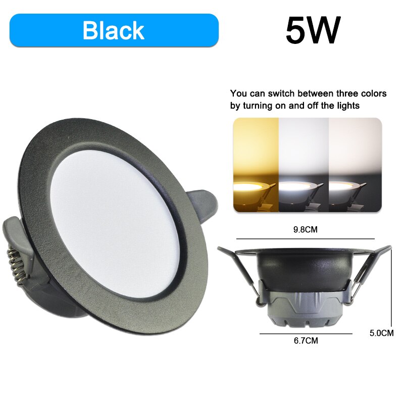 LED Downlight 3W 5W 3000k 4000k 6500k Downlight ca... – Grandado