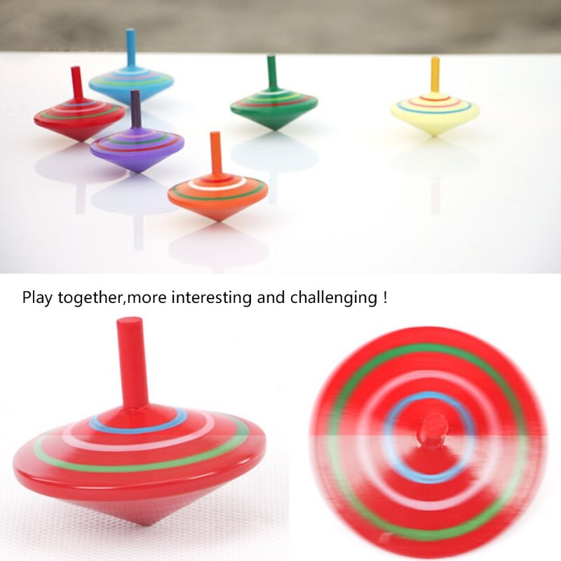3Pcs/Set Handmade Painted Wooden Spinning Tops Edu... – Grandado
