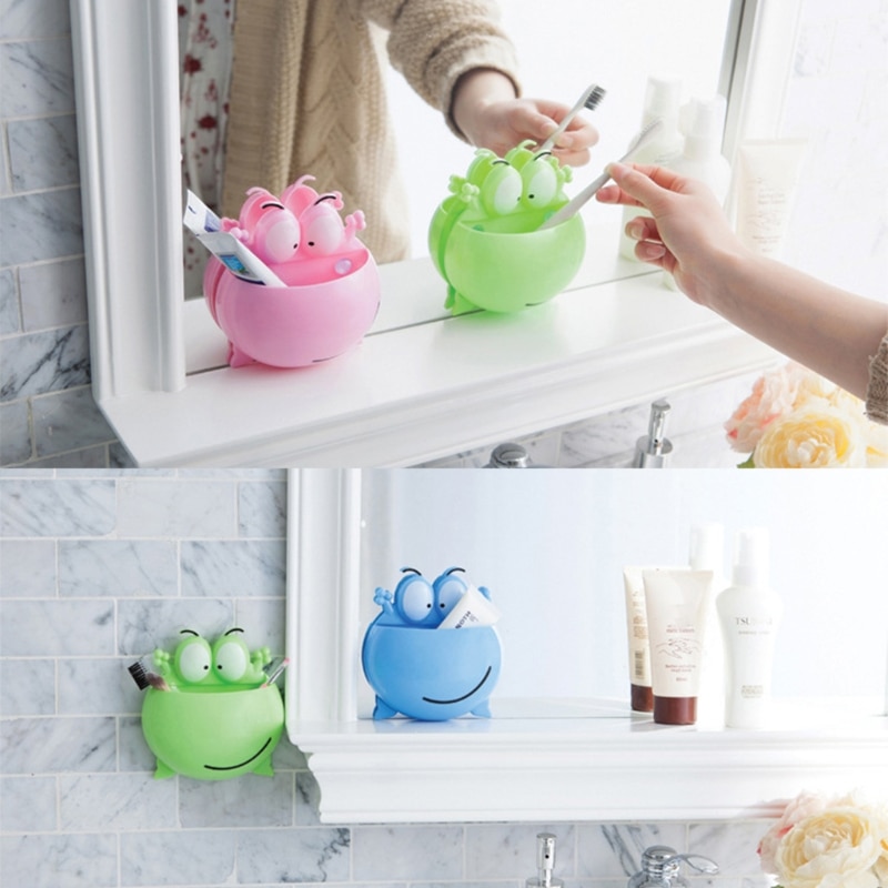 Cute Cartoon Frog Toothbrush Holder Bathroom Acces... – Vicedeal