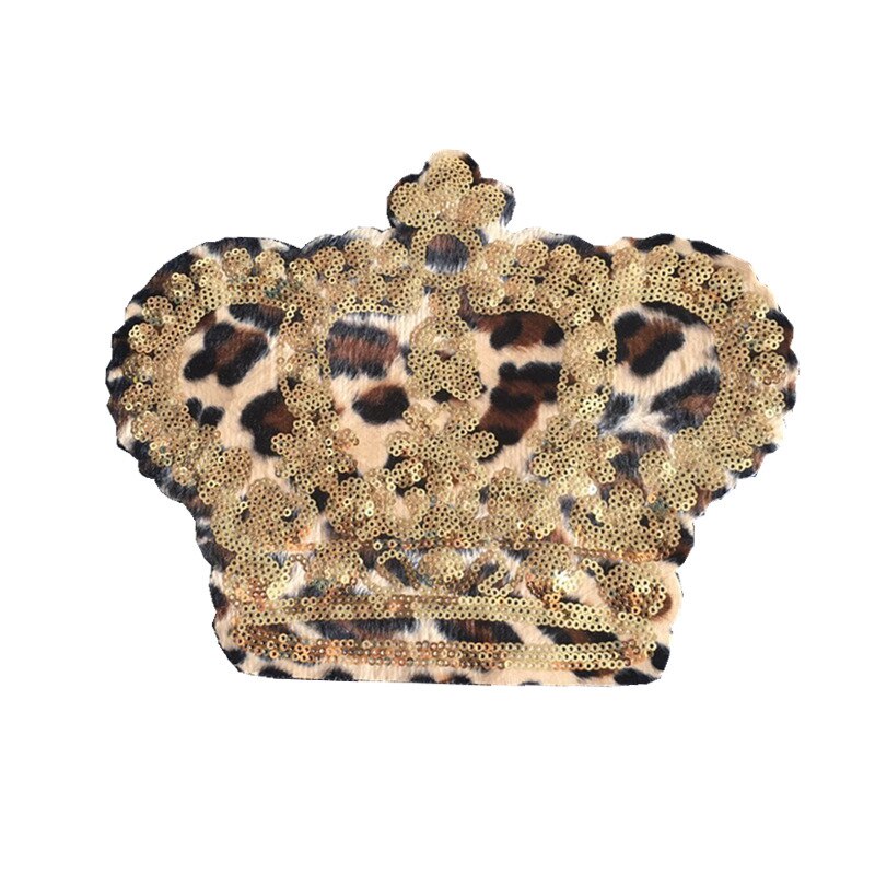 Patches Leopard print Crown Patches For Clothing S... – Grandado