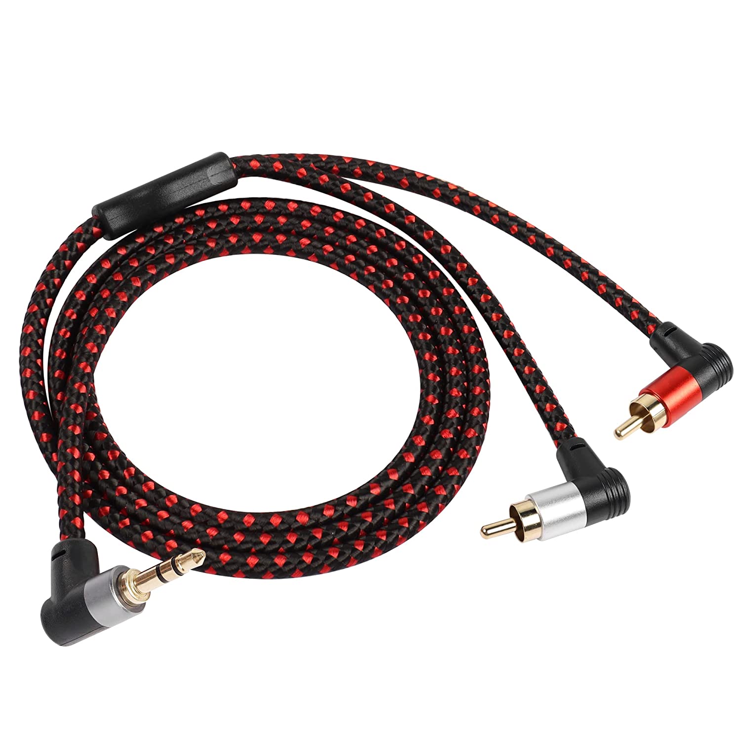 90 Graden Rechte Hoek 1/8 Inch Trs Dual Rca Afgesc... – Grandado