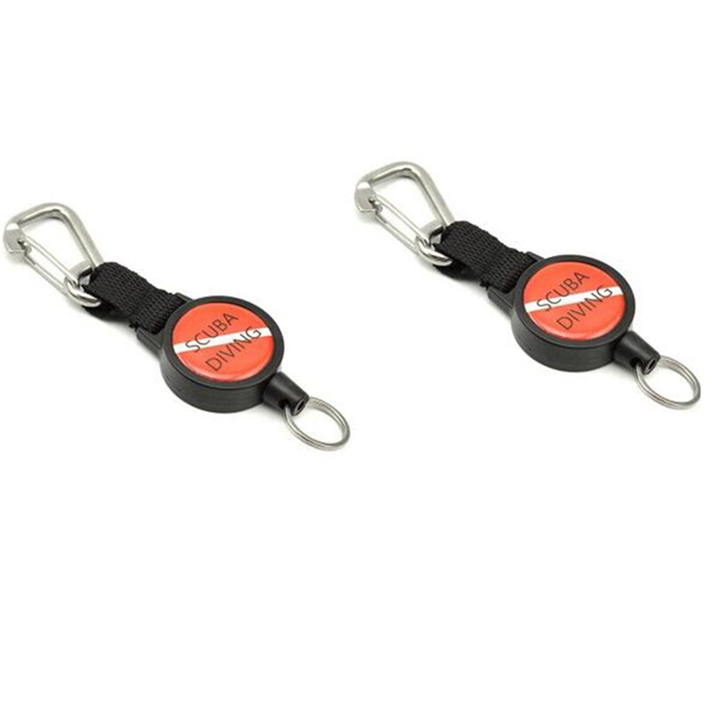 2 Pcs Scuba Diving Lanyard Stainless Steel Retract... – Grandado