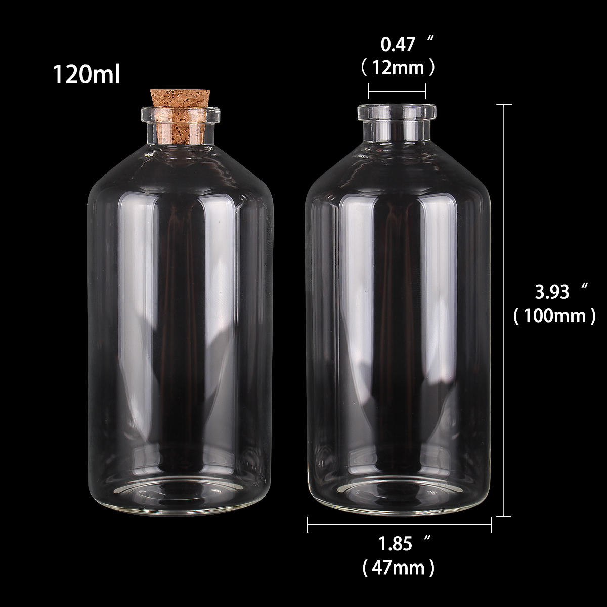 6pcs 50ml/70ml/120ml Glass Transparent Jars with C... – Grandado