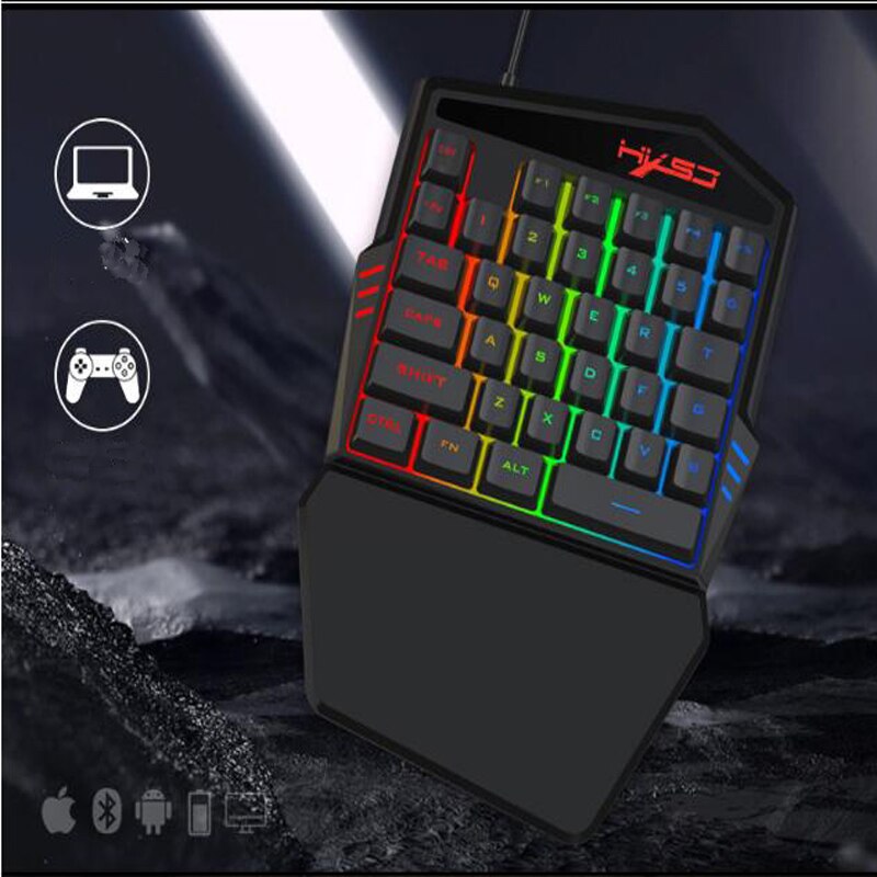 35-key film one-handed keyboard color backlight su... – Grandado