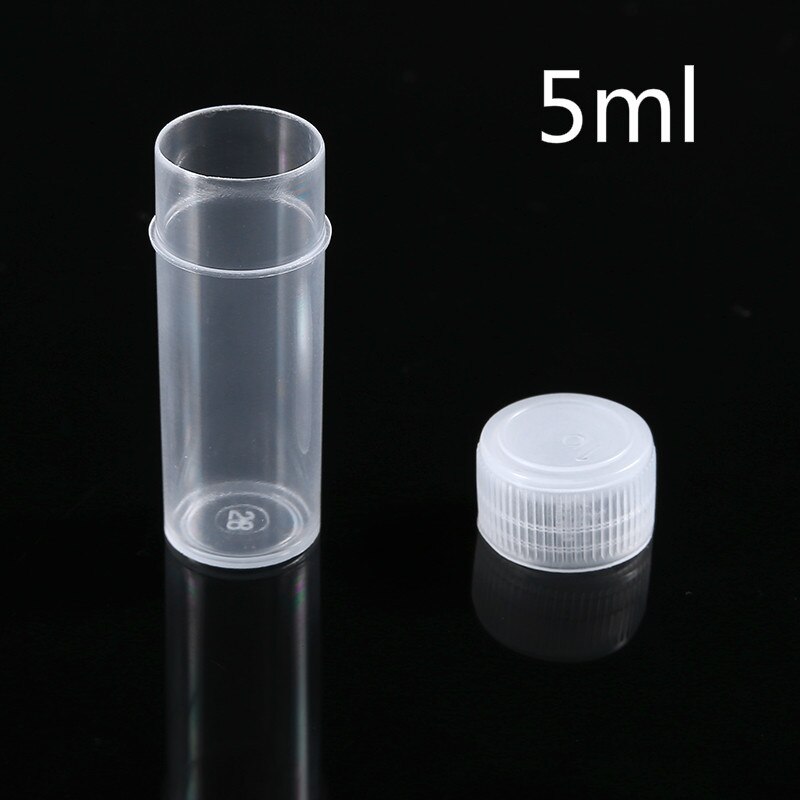 5ML Mini Flat-Bottomed Plastic Clear Test Tubes Wi... – Grandado