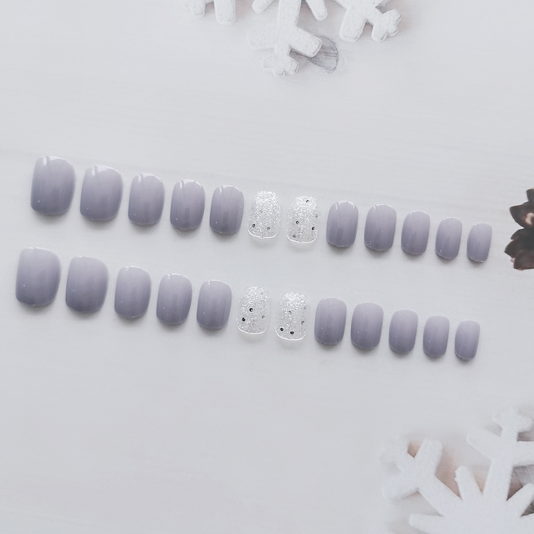 24pcs Full Cover Short False Nails with Fresh Spri... – Grandado