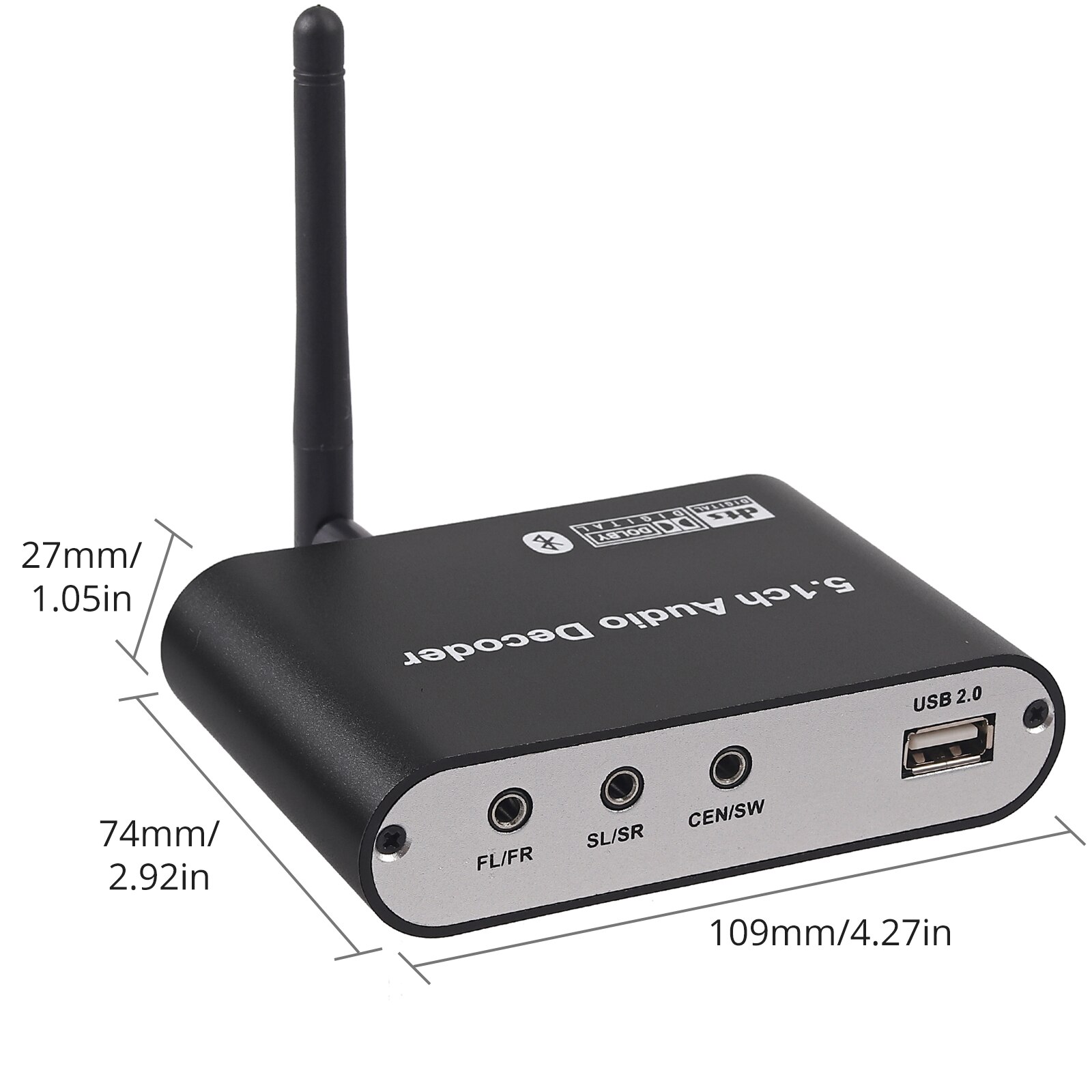 Prozor 5.1CH Audio Decoder Bluetooth 5.0 Draadloze... – Vicedeal