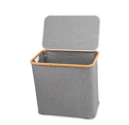 Dubbele Wasmand Met Deksel Grote Bamboe Vuile Kler... – Vicedeal