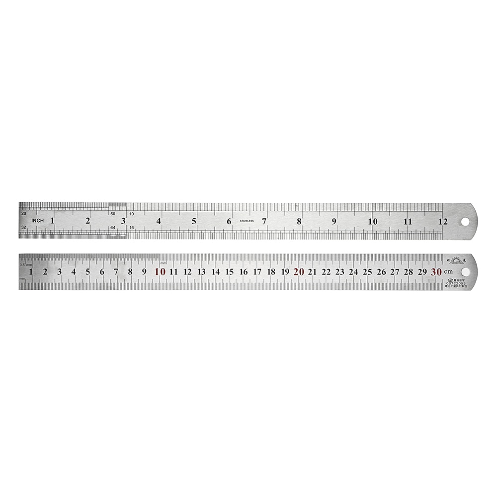 NICEYARD Stainless Steel 15cm 20cm 30cm Metal Rule... – Grandado