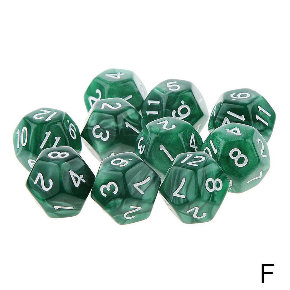 10pcs 12 Sided Dice D12 Polyhedral Dice Family Par... – Vicedeal