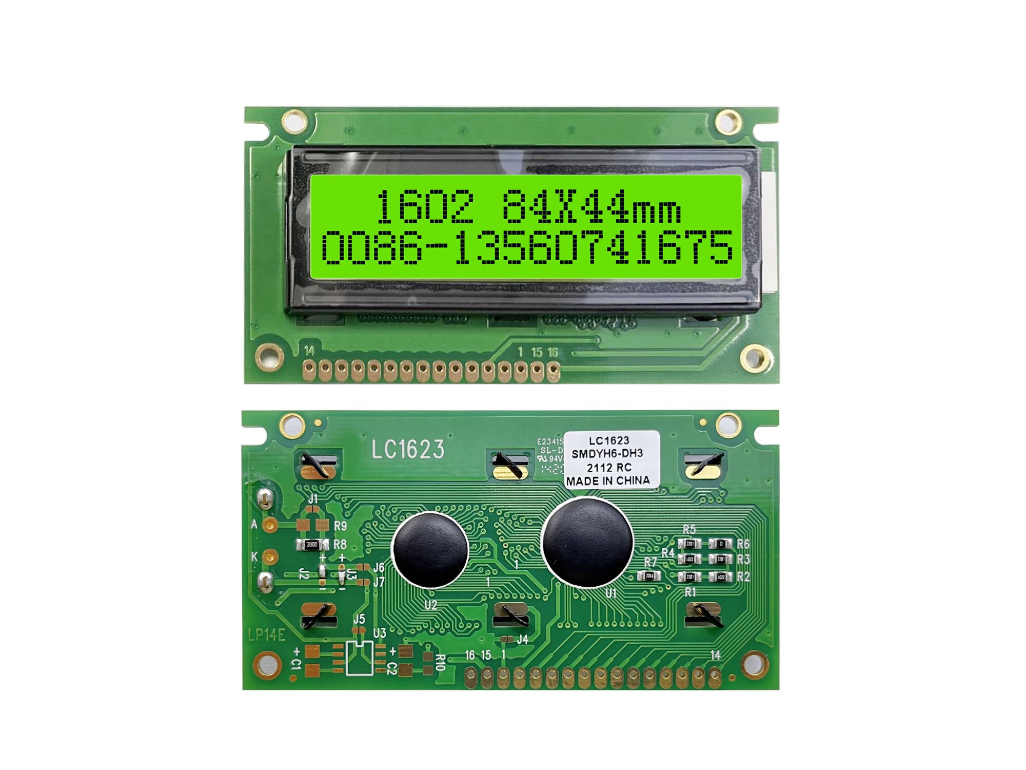 Display Lcd Módulo 1602 16X2 84x44mm LC1623 em vez... – Grandado