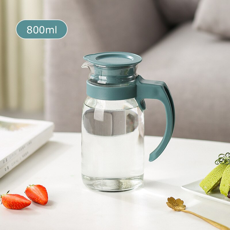 GF Glass Water Pitcher with Lid and Handle Heat Re... – Grandado