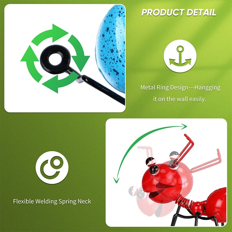 Tuin Yard Decoratie Mier Met Hoofd Schudden Levend... – Vicedeal