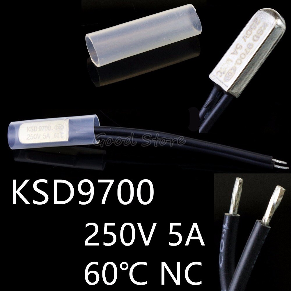 5Pcs KSD9700 NC 250V 5A 60 Degree Bimetal Disc Tem... – Vicedeal